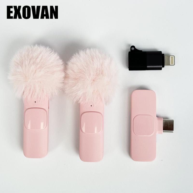 Wireless Mini Microphone for Iphone/Smartphone, 2 Mini Lapel Microphon ...